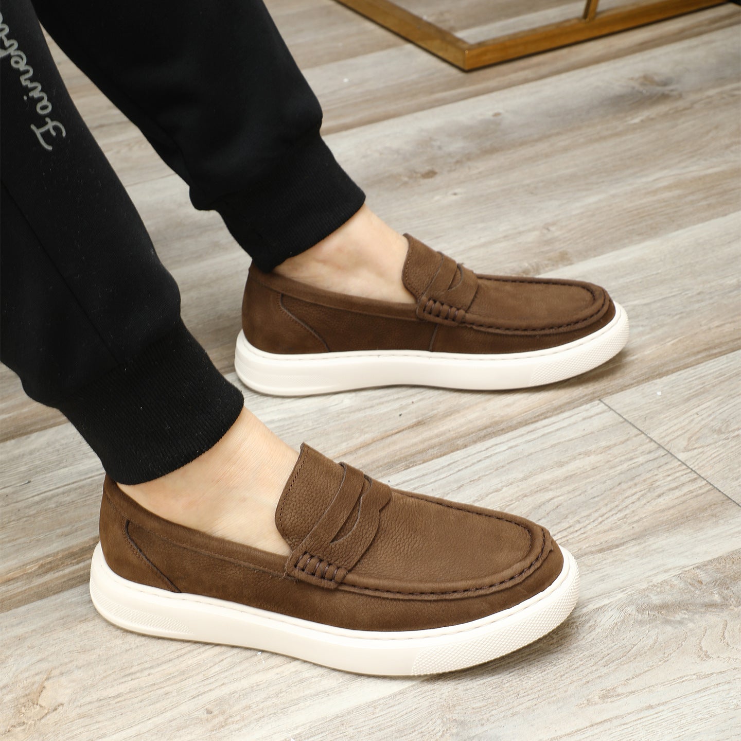 Men’s Matte Leather Casual Loafers – Nuenji-Store